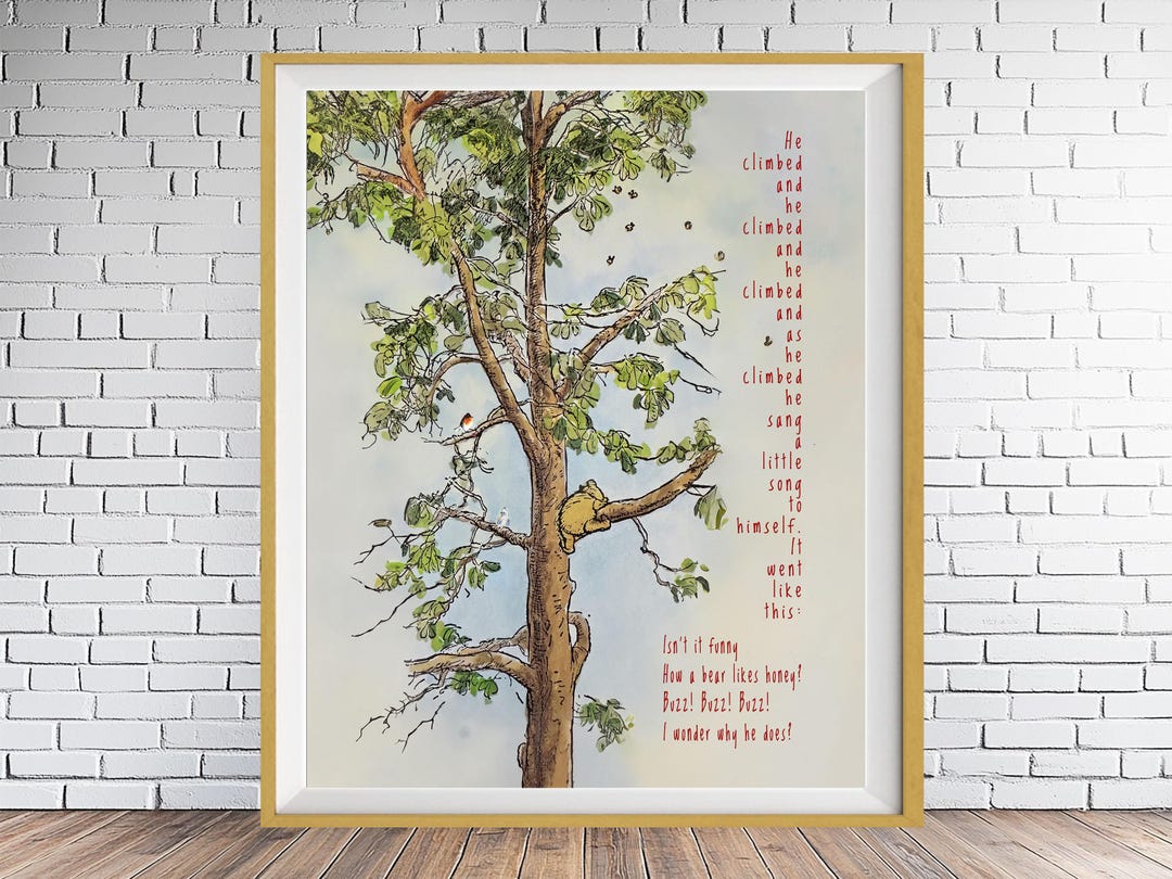 Nursery Art, Winnie the Pooh Print, EH Shepard, AA Milne, Pooh Quote ...