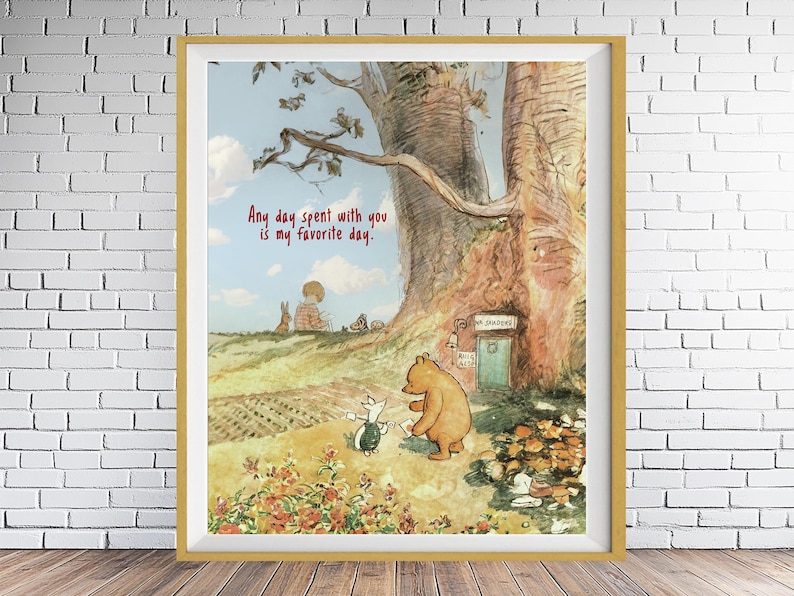 Nursery Art - Winnie the Pooh Quote Print for a Dreamy Space - Elegant ...