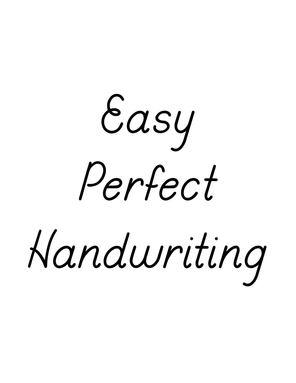 Easy Perfect Handwriting Workbook | 108 Pages | Handwriting Practice ...