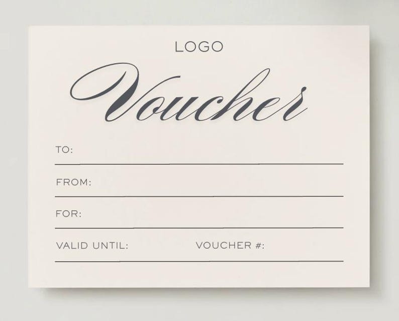 Editable Gift Voucher Template | Canva Gift Certificate | Minimalist ...