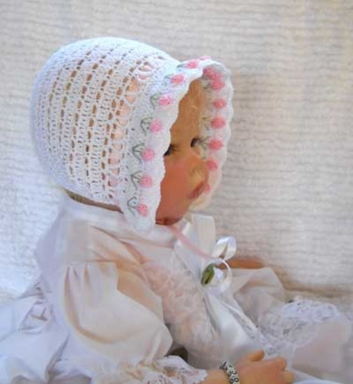 Crochet Tulip Baby Bonnet | Crochet Baby Bonnet | Pink | 0-3 Months ...