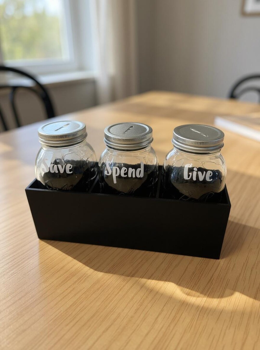 Save Spend Give Jar Set | Kids Money Management | Money Bank - Etsy
