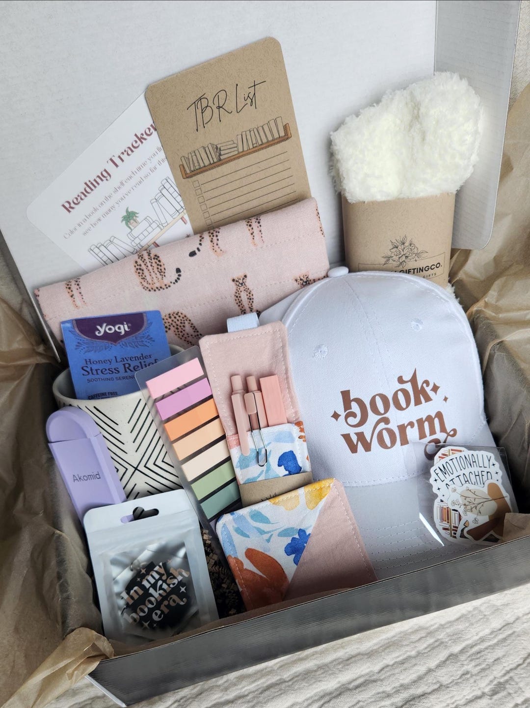 Bookish Gift Box, Book Themed Gift Box With Book Sleeve, Gift Box for ...