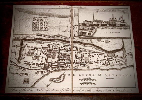 Map of Montreal 1760 - Etsy