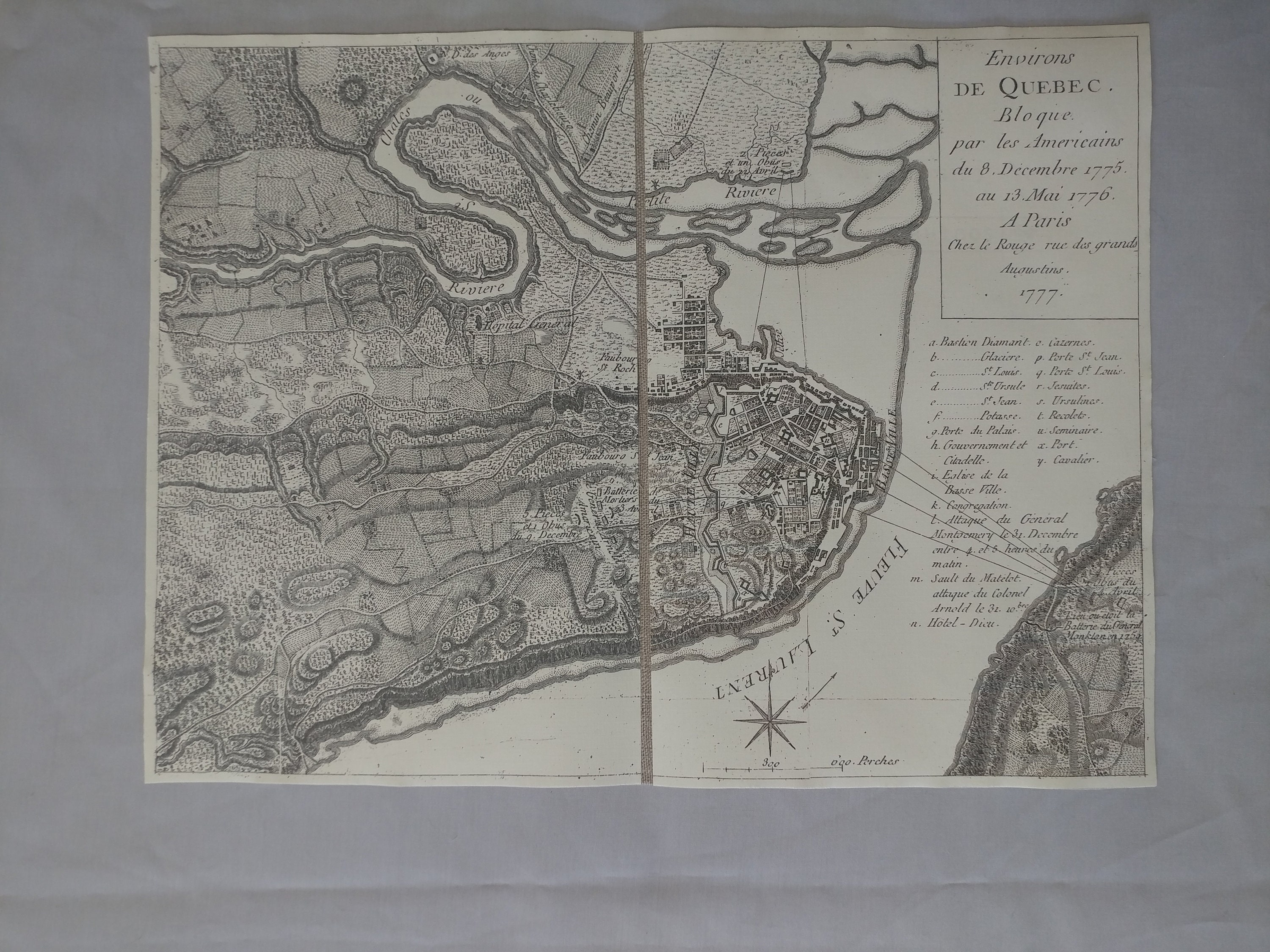 Map of Quebec City 1777 | Etsy