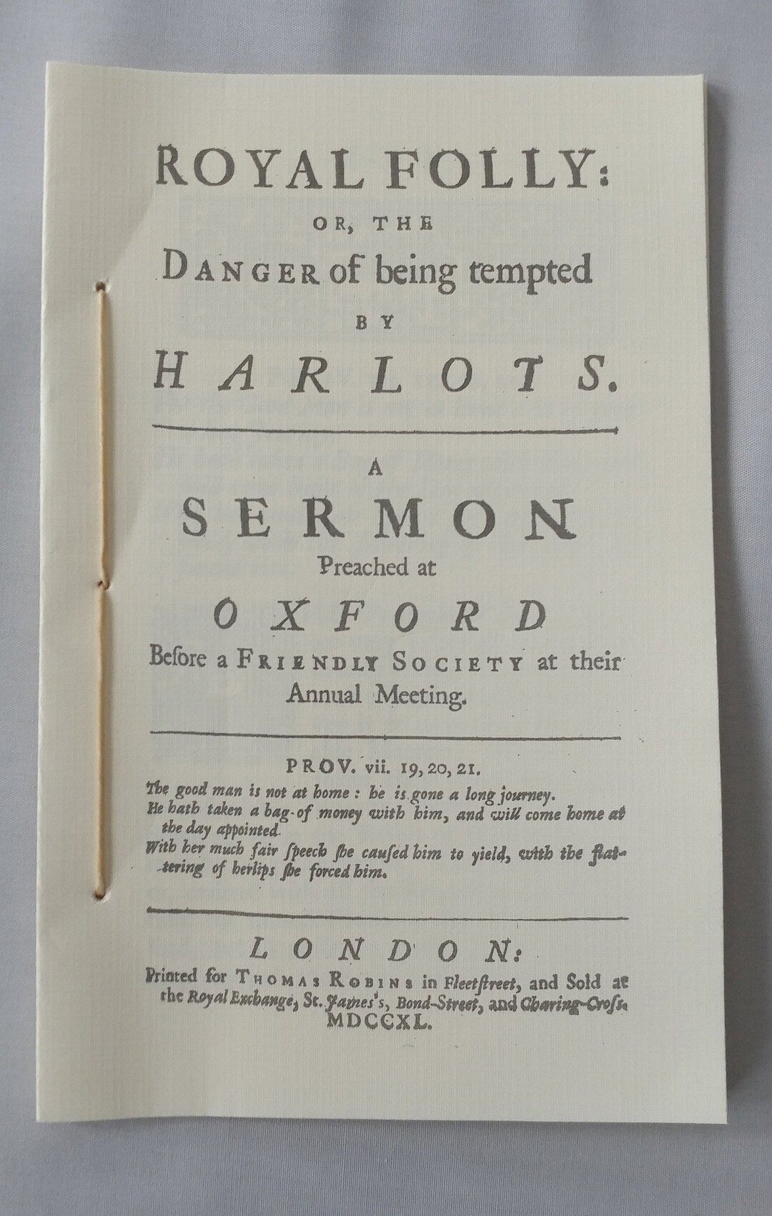 Royal Folly: or the Danger of Being Tempted by Harlots - Etsy