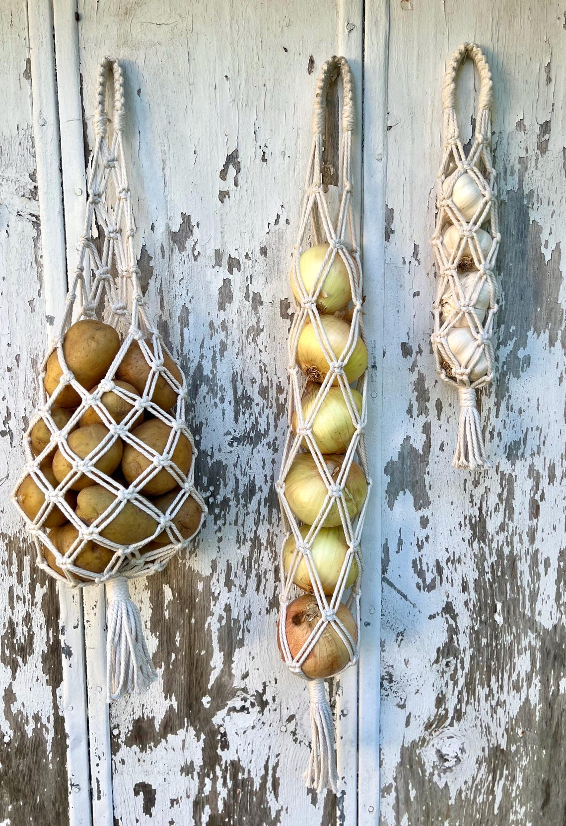 Macrame Produce Hanger - Etsy