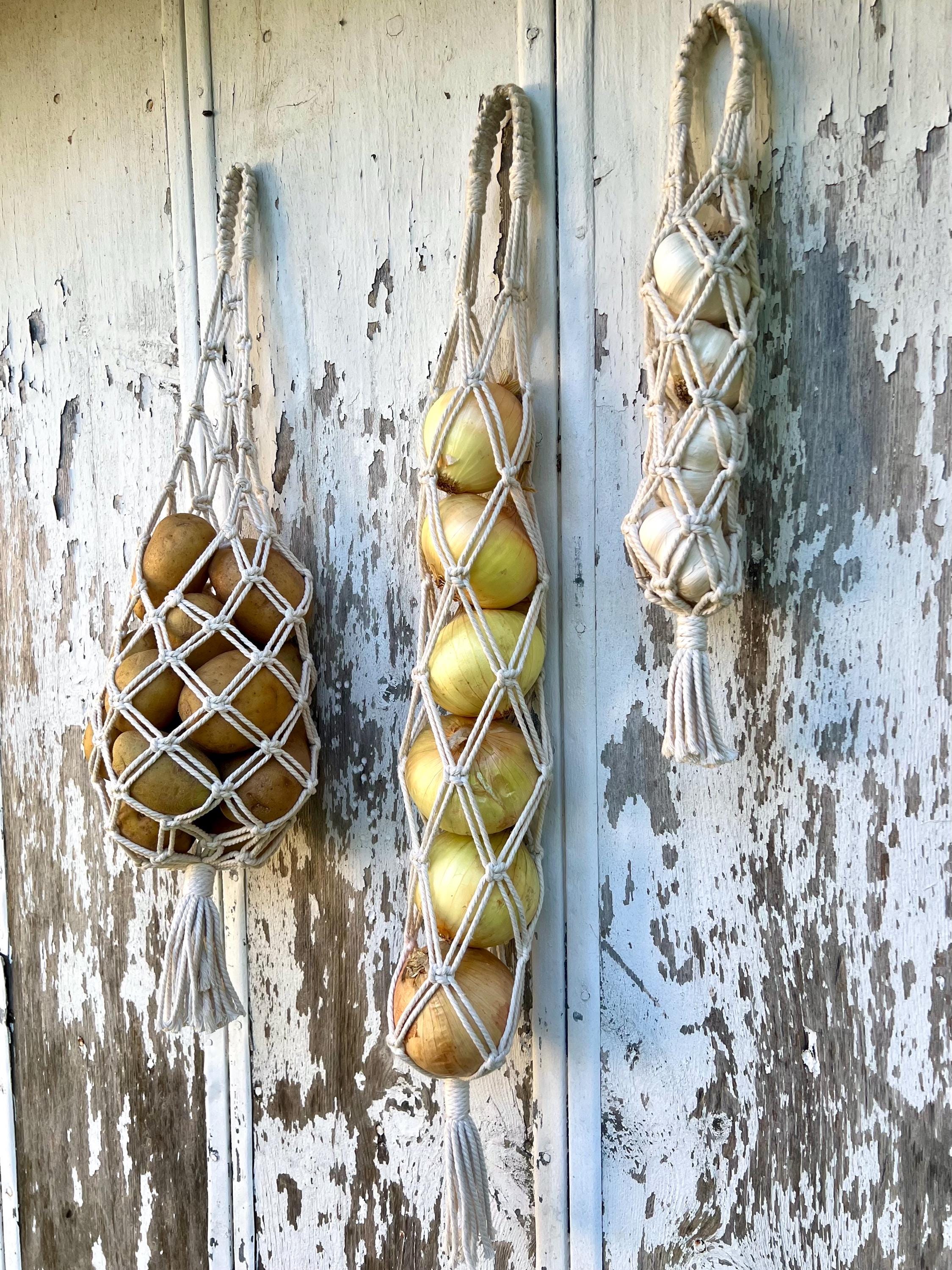 Macrame Produce Hanger - Etsy