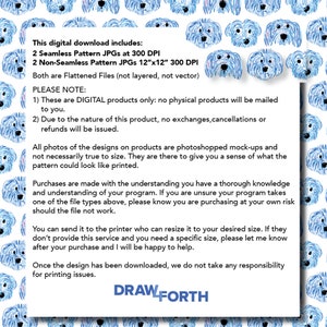 Cute Dogs Digital Seamless Patterns in Shades of Blue - Etsy