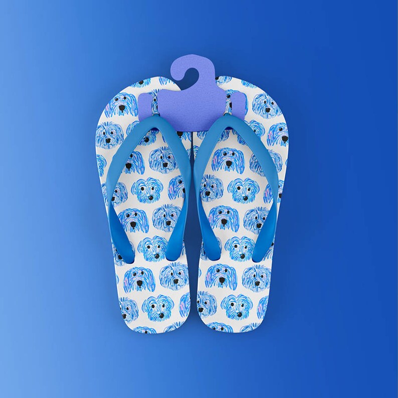 Cute Dogs Digital Seamless Patterns in Shades of Blue - Etsy