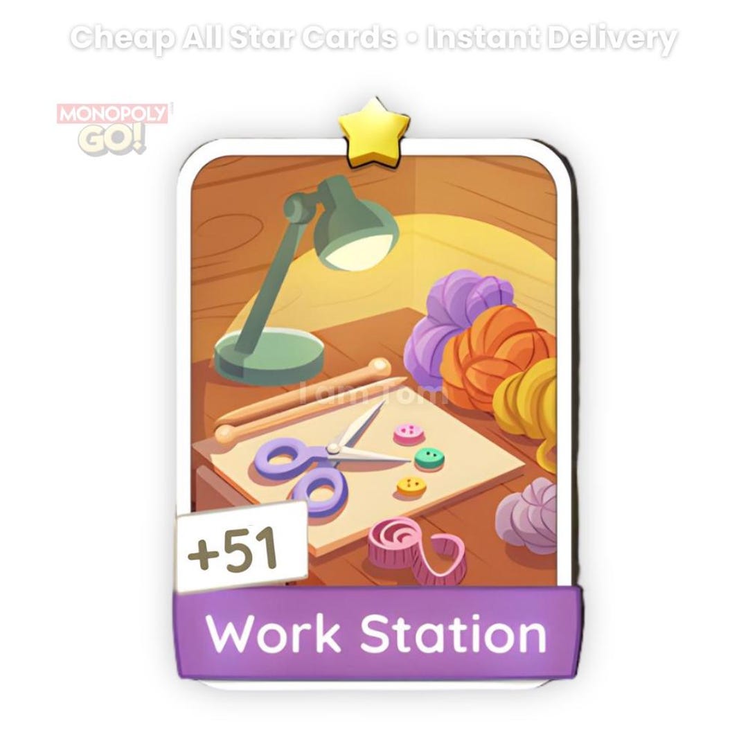 Work Station 1 Stars Set 2 – Monopoly GO Sticker - Etsy