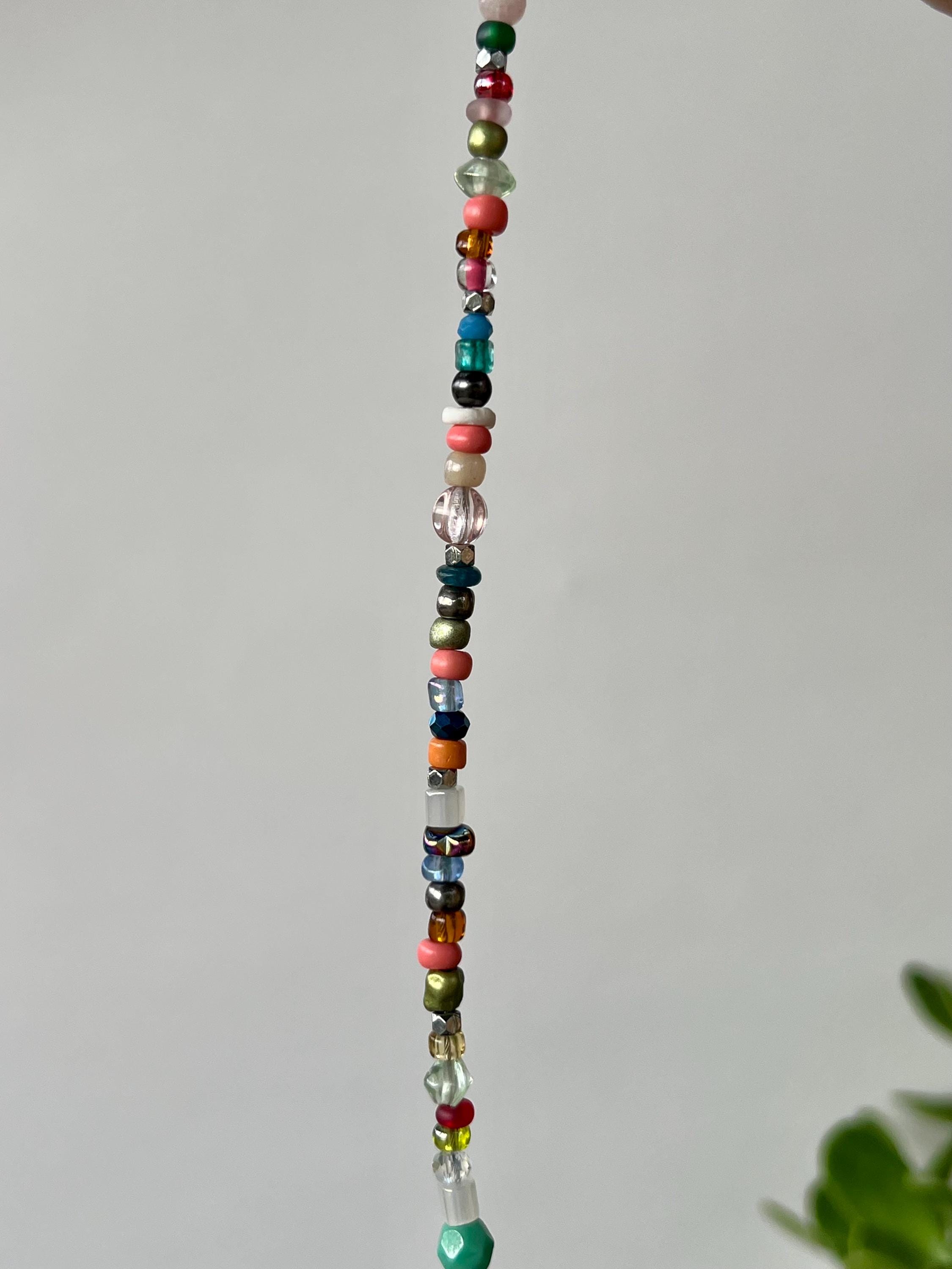 Boho Multi Color Beaded Necklace Sterling Silver Magnetic Clasp ...