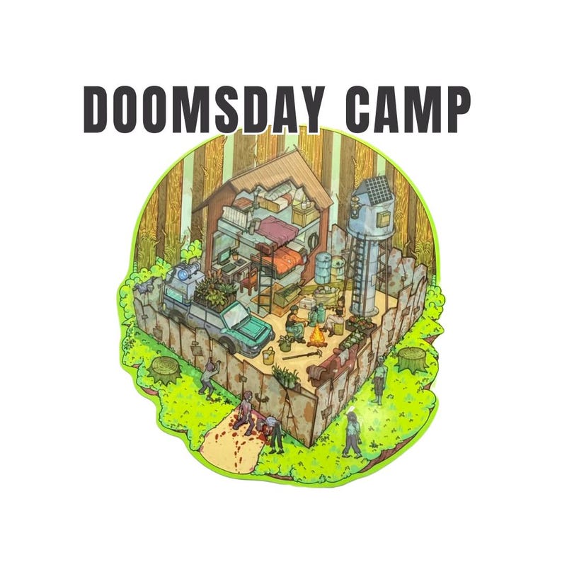 Apocalypse Aesthetic 3D Sticker Set: Doomsday Camp, Hospital Escape ...