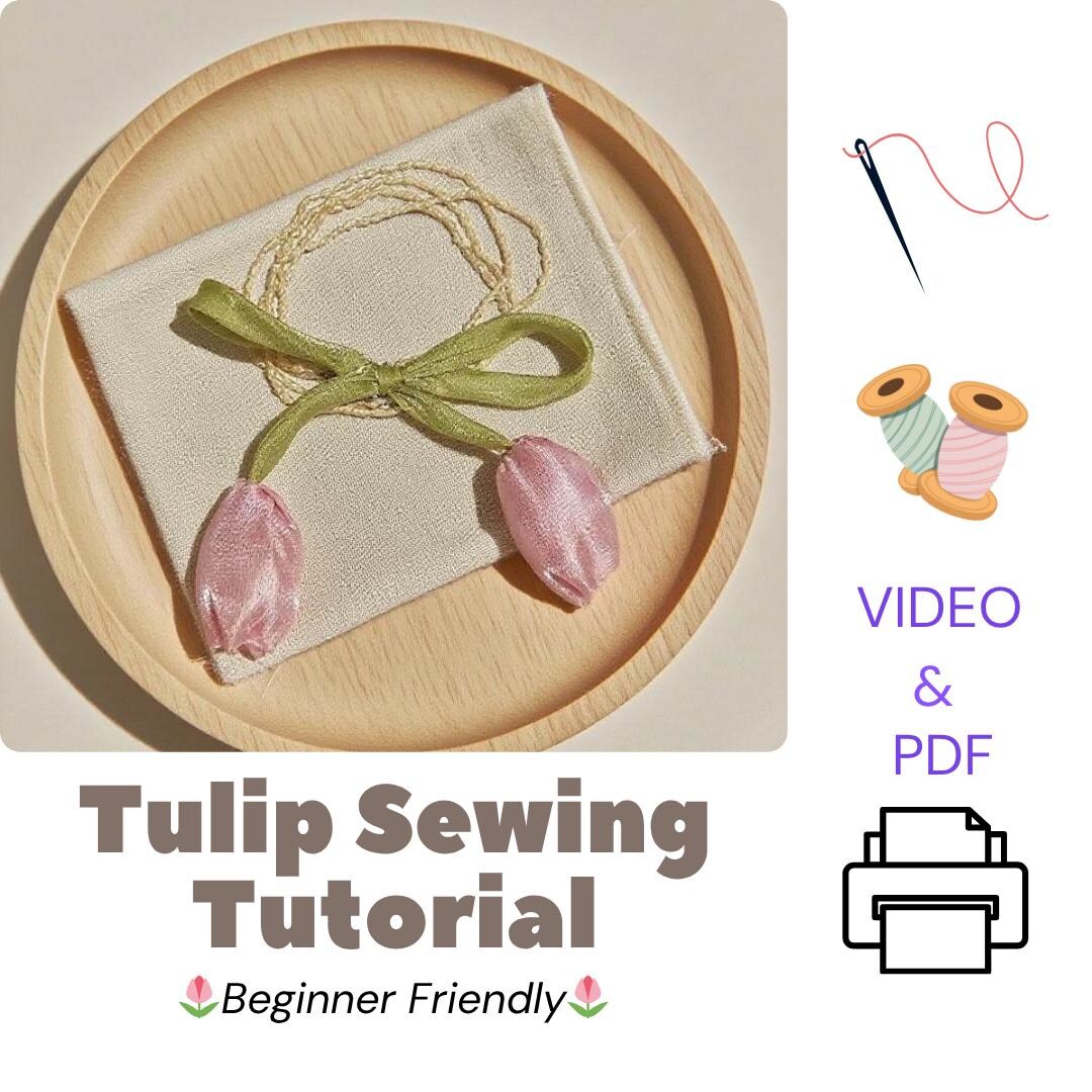 Tulip Sewing Pattern: Easy DIY Fabric Flower Tutorial (PDF Pattern ...