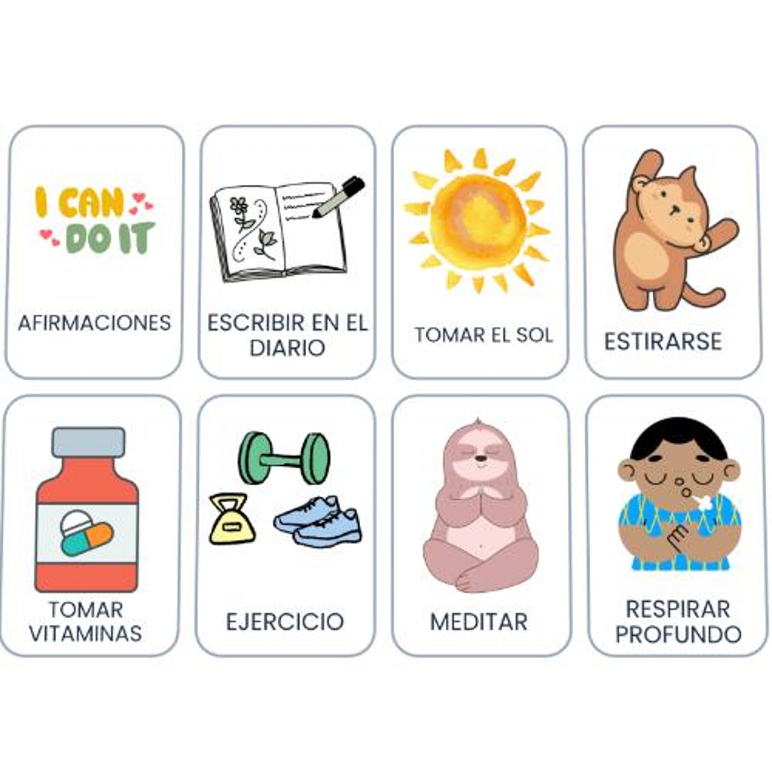 Tarjetas De Rutina Infantiles Combinables - Diarias Y Visuales Para ...