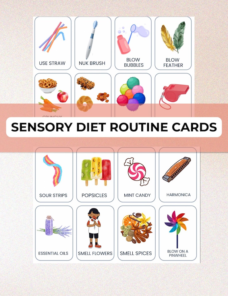 Sensory Routine Cards for Kids | Printable Visual Supports for ADHD ...