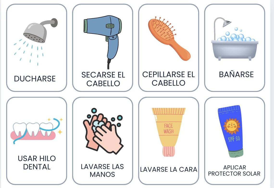 Tarjetas De Rutina Infantiles Combinables - Diarias Y Visuales Para ...