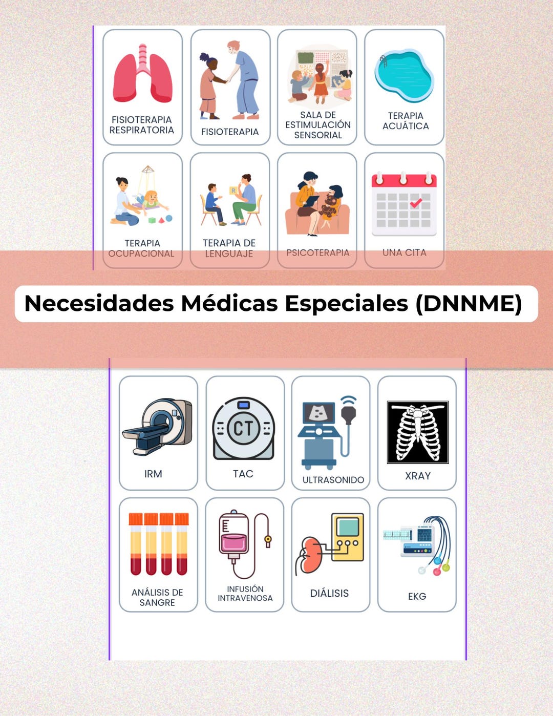 Tarjetas Visuales – Rutinas Médicas Y Necesidades Especiales En Español ...