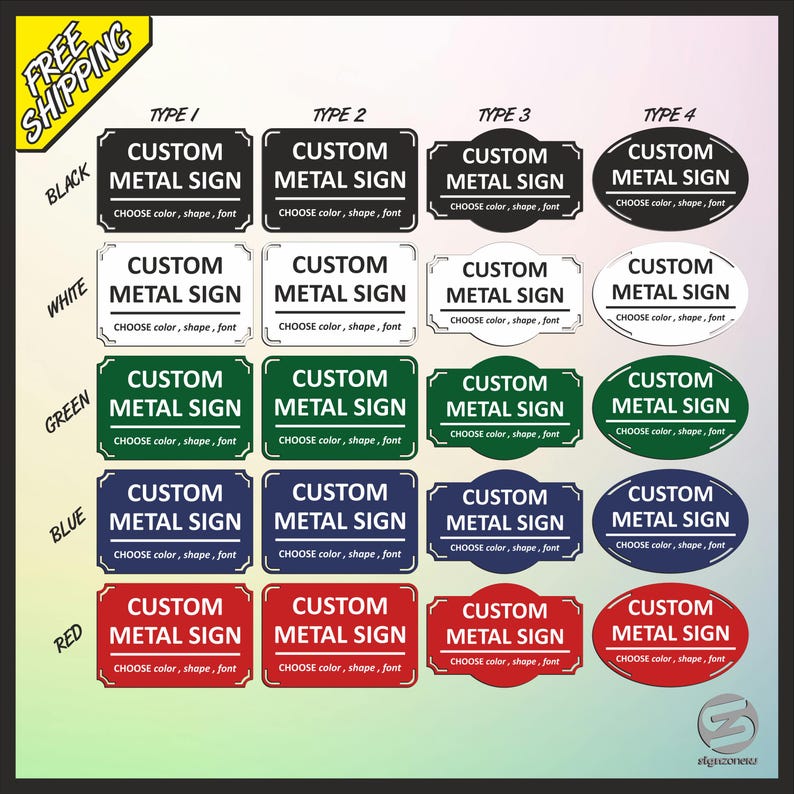 Custom Metal Yard Sign: Personalized Address, Parking, Business Logo - Etsy