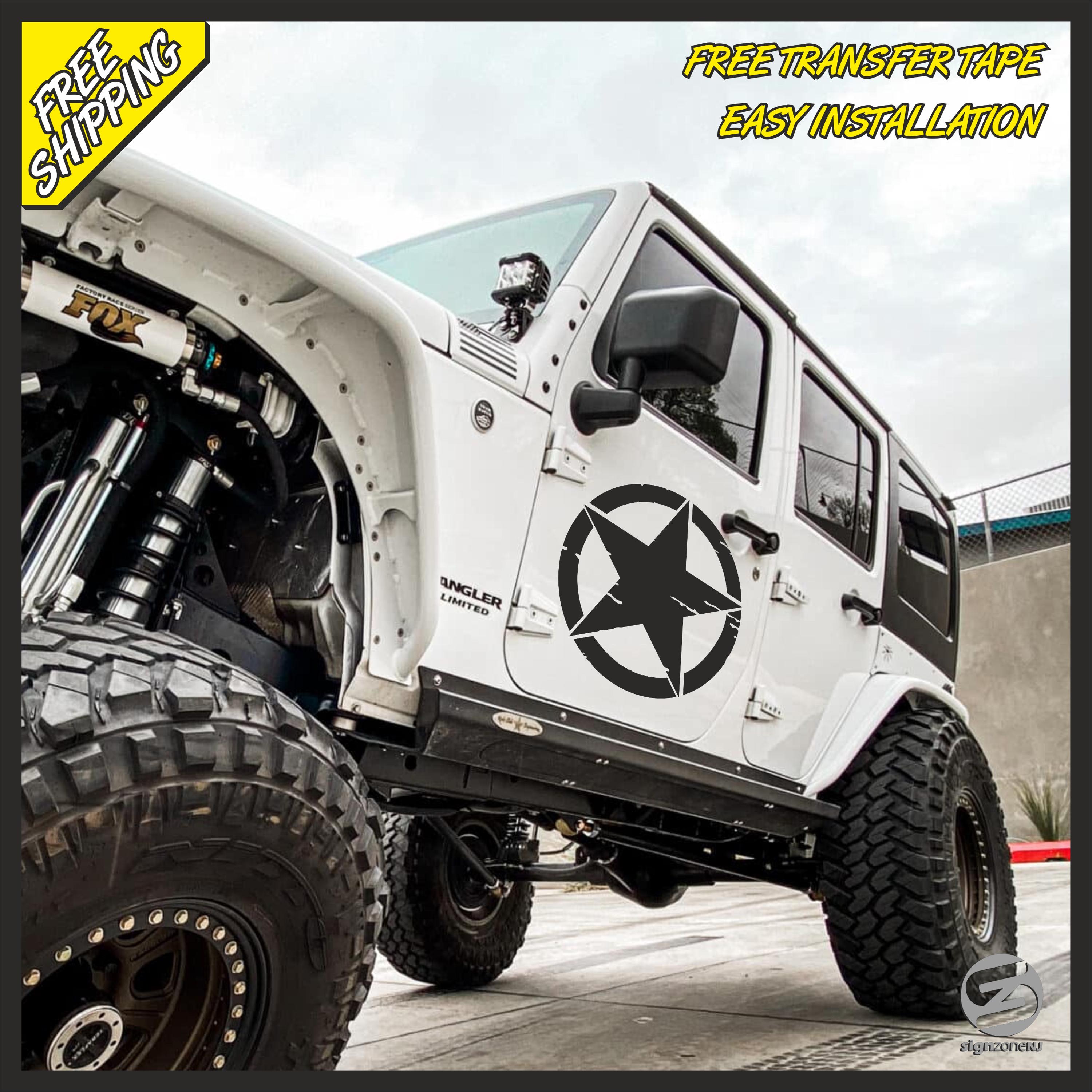 ARMY STAR (set of 2) Army Star Car Decal - Military Star Car Decal ...