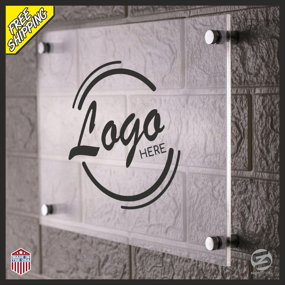 CUSTOM ACRYLIC SIGN – Personalized Acrylic Sign – Business Logo Sign ...
