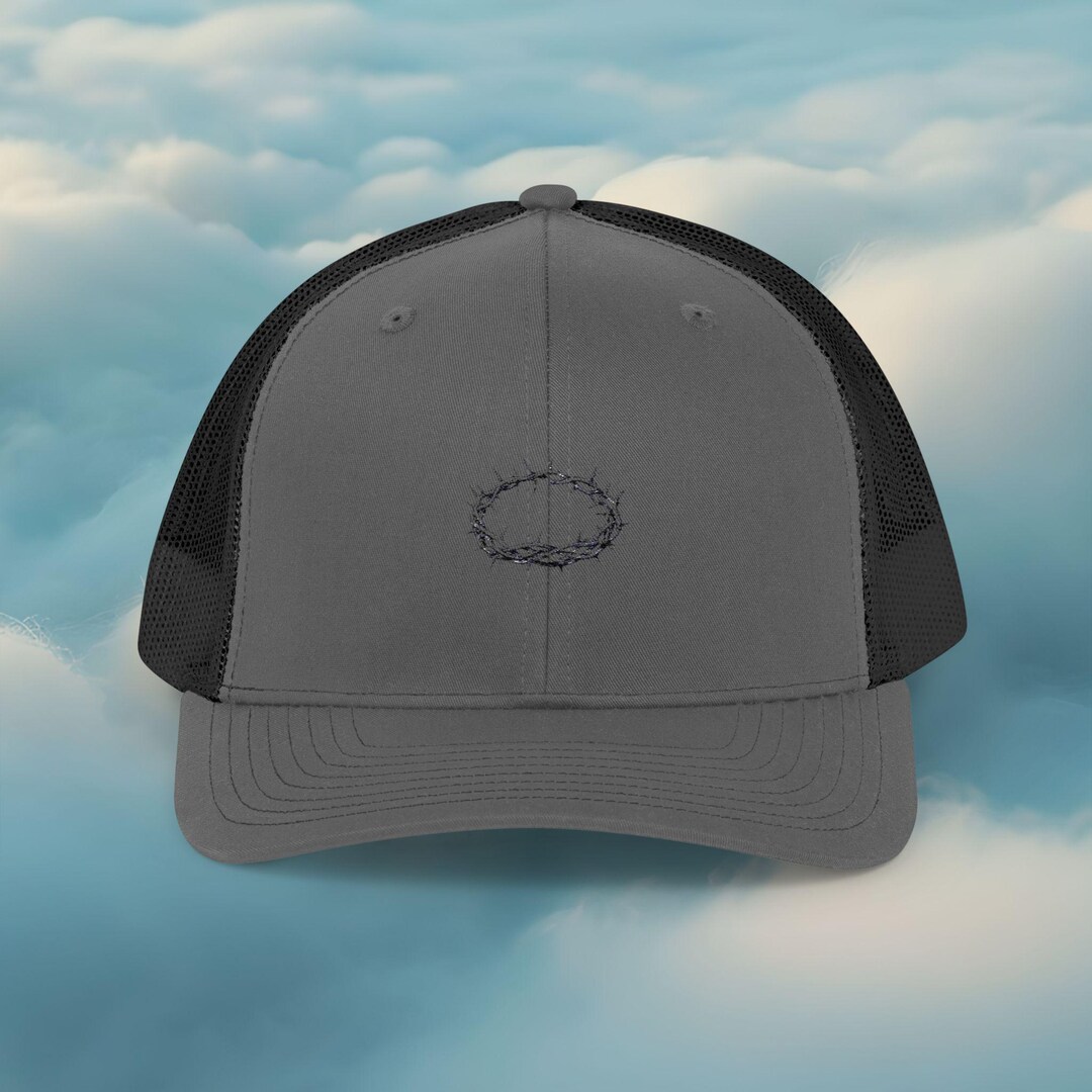 Crown of Thorns Embroidered Trucker Hat Christian Faith Cap for Men ...