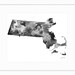 Massachusetts Watercolor Map - Etsy