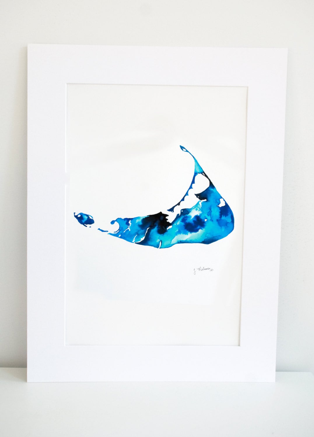 Nantucket Watercolor Map — Jackie Maloney Studio