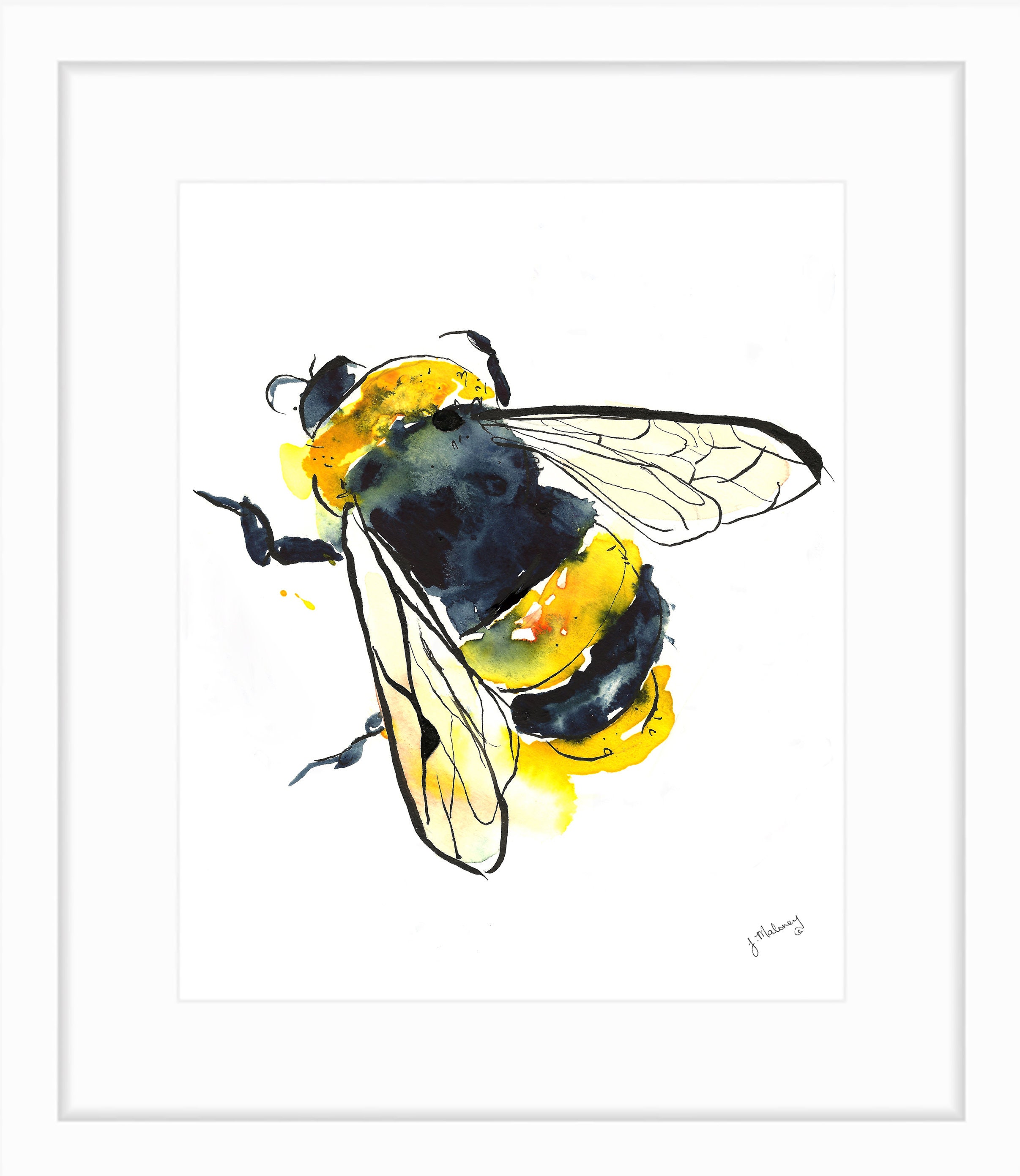 Bumblebee Watercolor — Jackie Maloney Studio