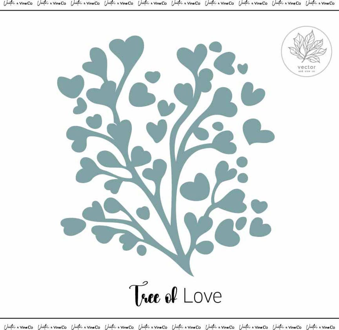 Love Tree Svg/heart Svg/valentines Files/heart Tree Svg/mothers Day ...