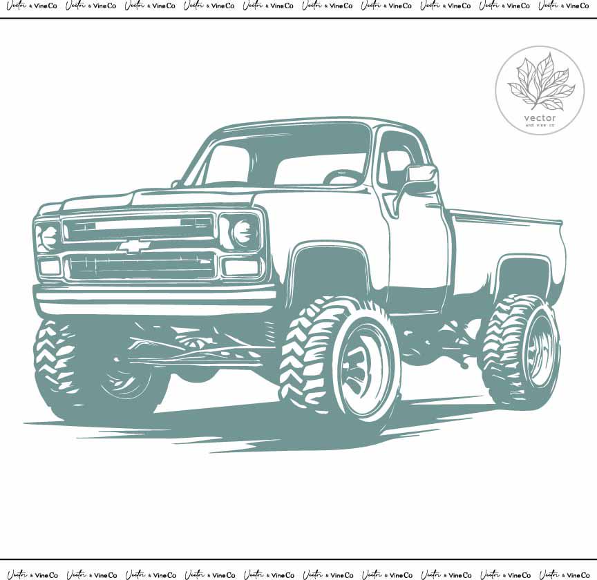 Heavy Chevrolet 4x4 Truck Clipart /vector Clip Art Graphics/digital ...