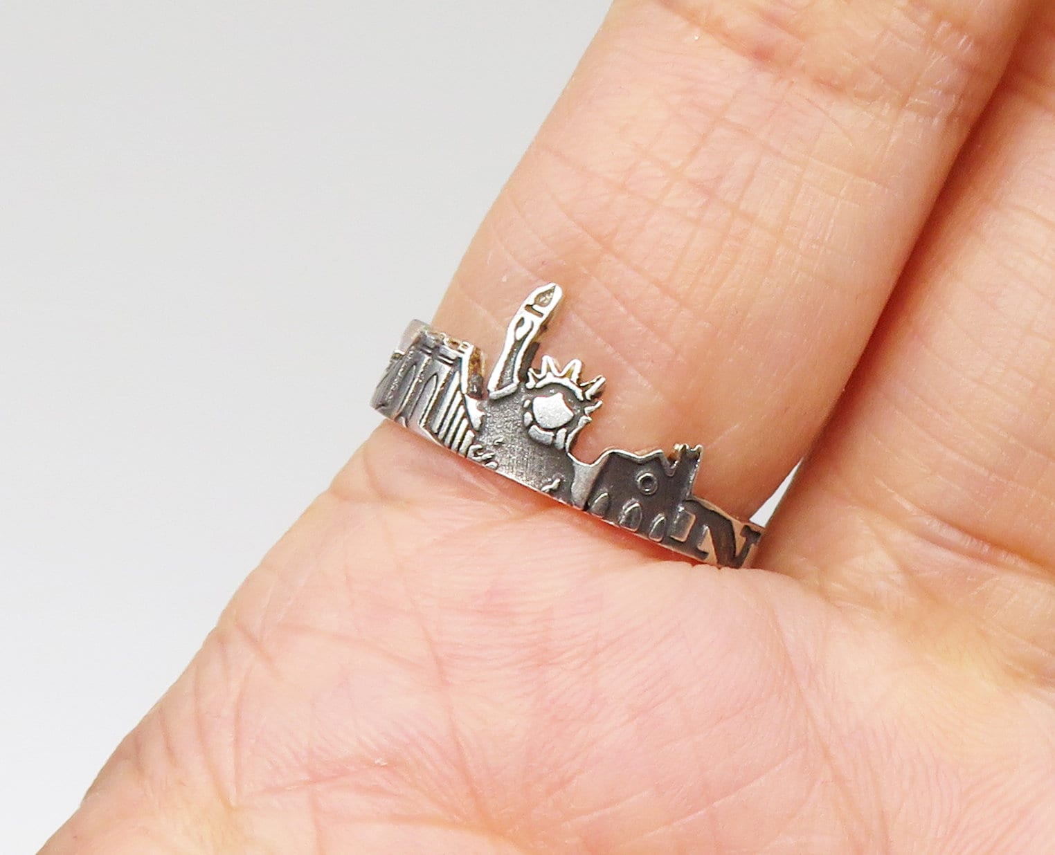 Custom City Icon Ring New York City Ring Custom Landmark City | Etsy