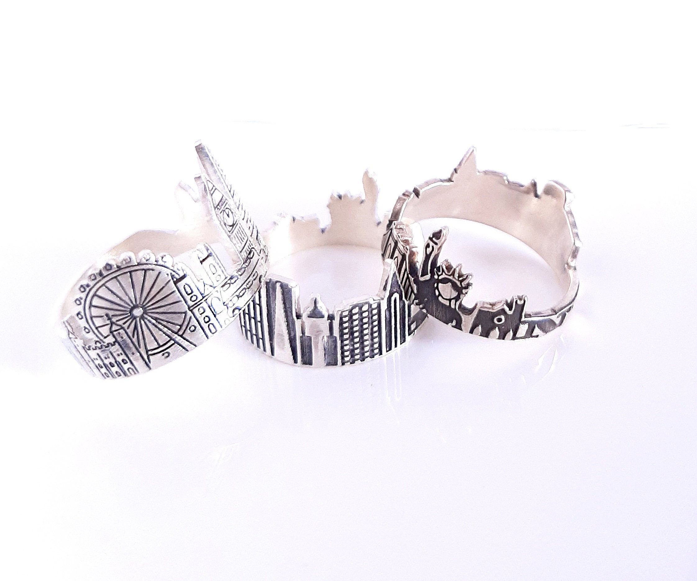 Custom City Icon Ring New York City Ring Custom Landmark City | Etsy