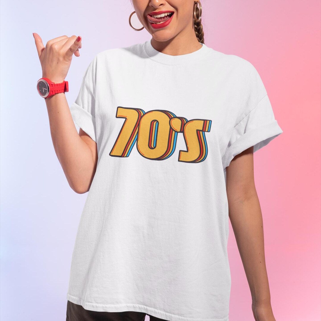 70s Retro Text Tee | Vintage Typography Shirt | Groovy Graphic Tee ...