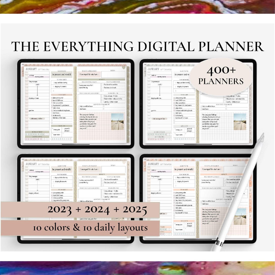 2023-2024-2025 Digital Planner, Goodnotes Planner, iPad Planner, Daily ...