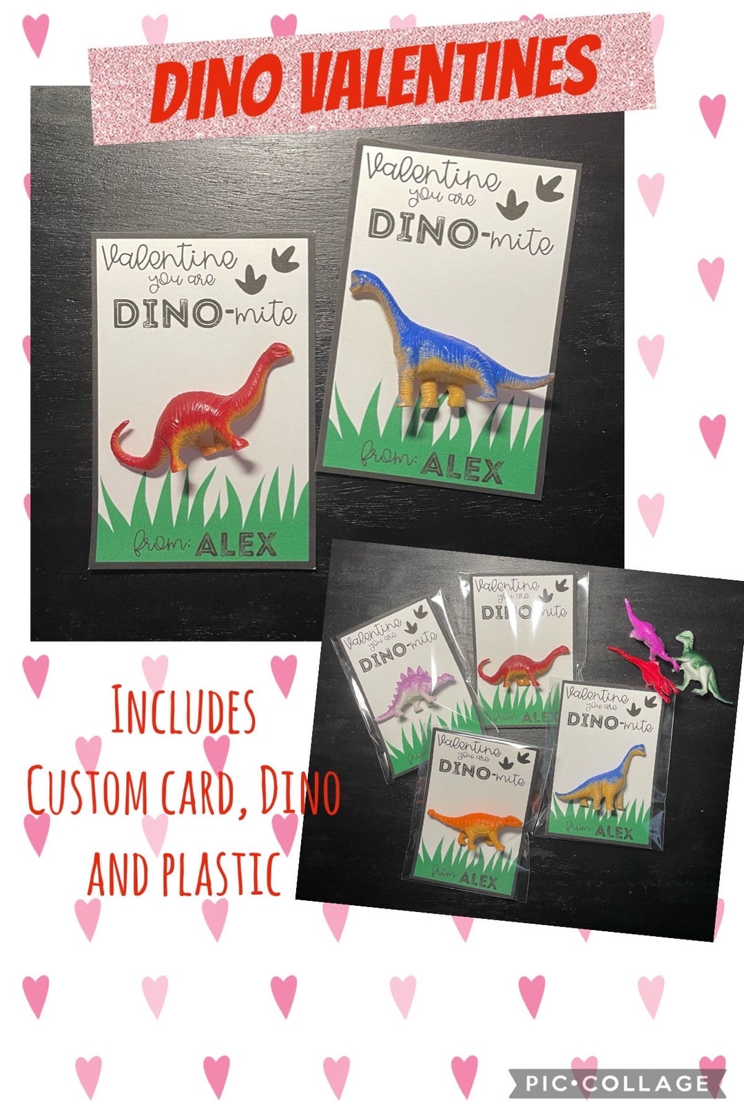 Dino Mite Valentines Dinosaur Personalized Class Team Teacher Gift ...