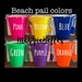 Personalized Plastic Beach Pail Bucket With Shovel Monogram Party Gift ...