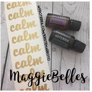 Essential Oil Labels Vinyl 10ml Roller Ball Doterra Young Living Plant ...