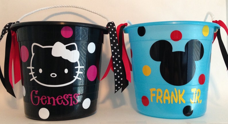 Halloween Personalized Plastic Pail Bucket With Rope Handle | Etsy