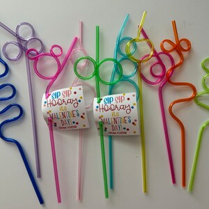 Valentines Day Silly Straws Sip Sip Hooray Personalized Class Team ...