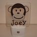 Personalized LED Night Light Monogram Kids Wall Plug In - Etsy