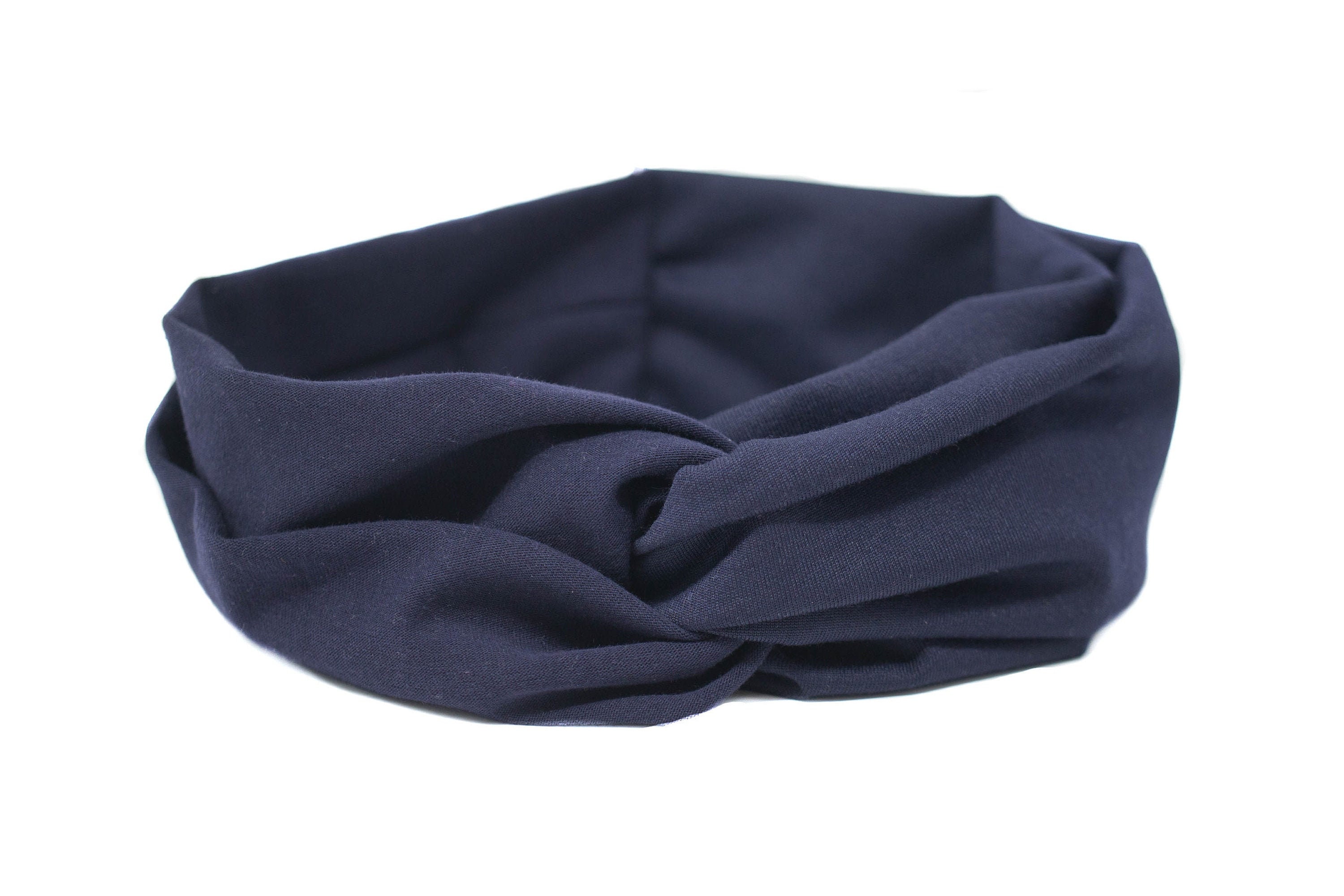 Headband turbanstyle dark blue navi hair band | Etsy