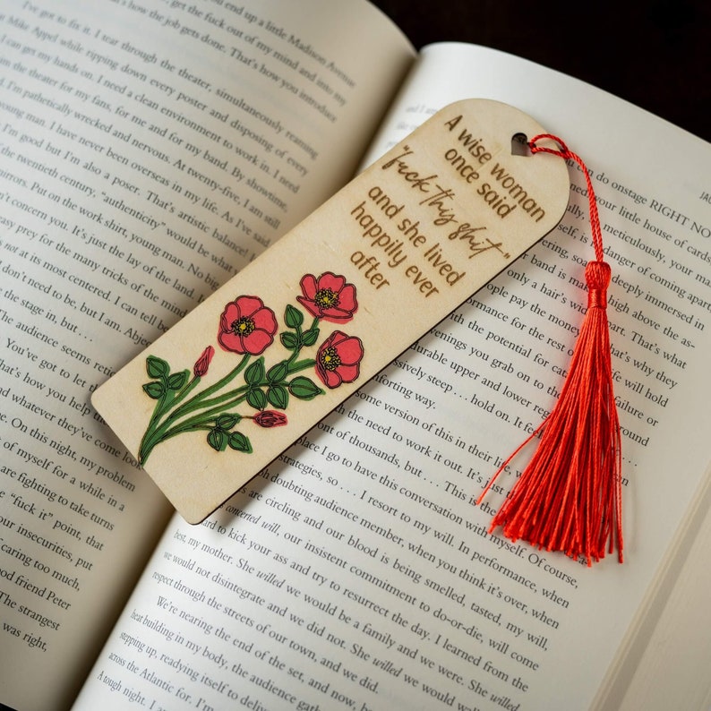 Sarcastic Swear Word Bookmark Funny Gifts for Her, Him, Friend Hand ...