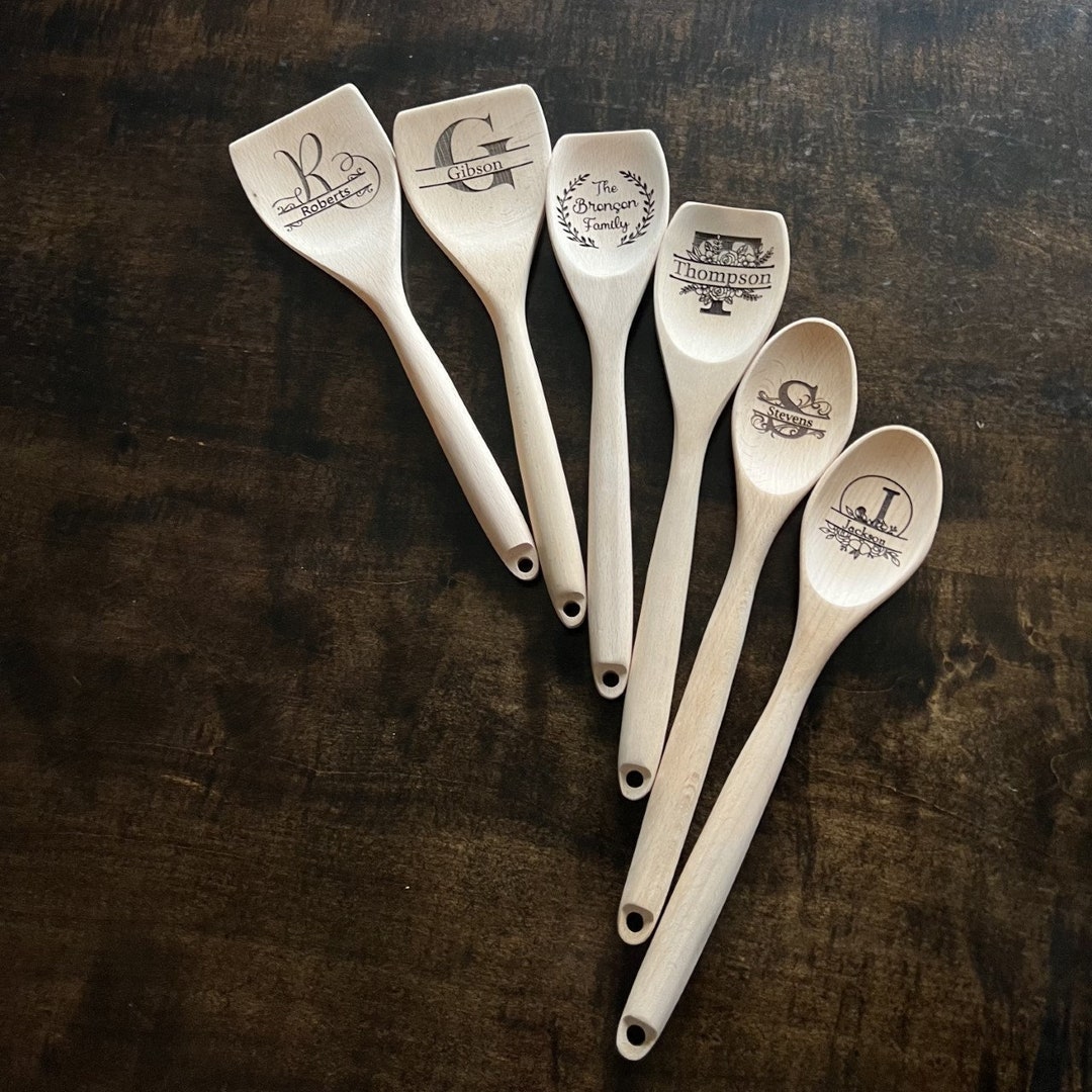 Custom Monogram Wood Spatula - Many Styles to Choose From - Heavy Duty ...