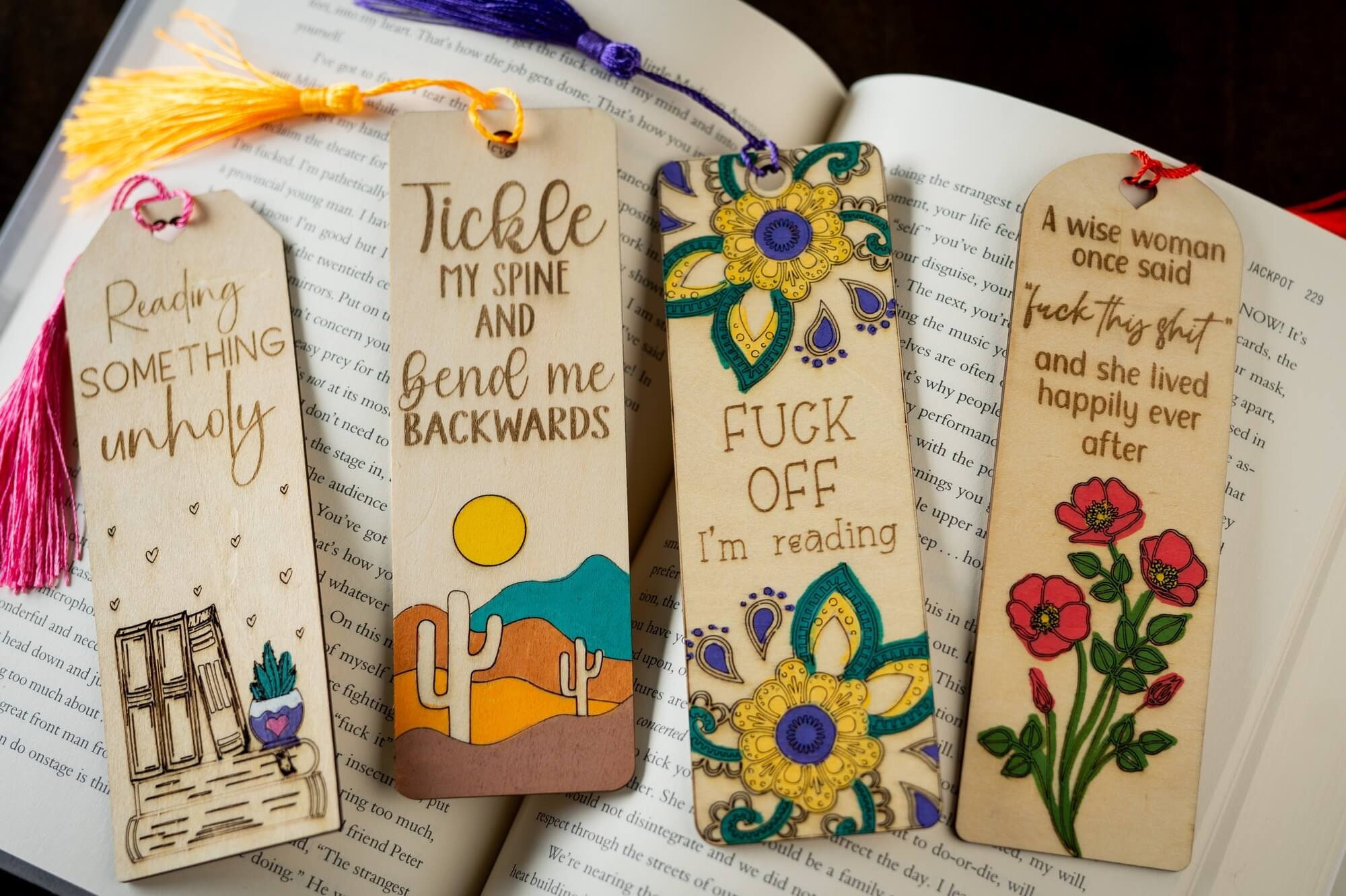Sarcastic Swear Word Bookmark Funny Gifts for Her, Him, Friend Hand ...