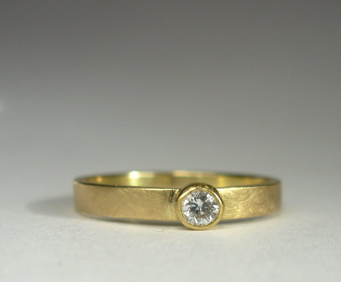 18k Gold Diamond Ring Diamond Wedding Band 18K Diamond - Etsy