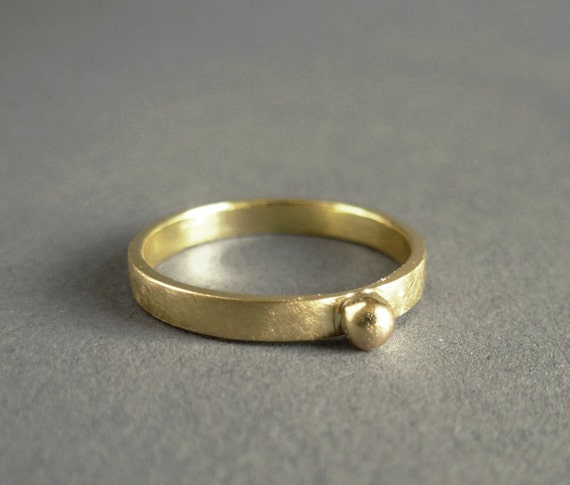 18K Gold Ring Gold Orb Ring Made To Order In Your Size | Etsy