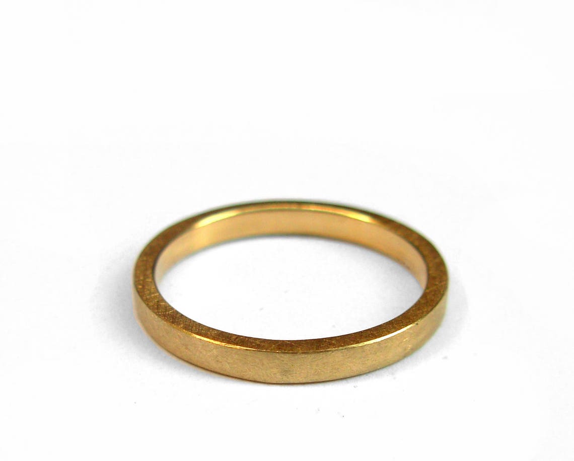 18K Gold Ring 2mm Gold Wedding Band Made to Order 18K - Etsy