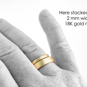 18K Gold Ring - 4mm Gold Wedding Band - Made to Order in Your Size ...