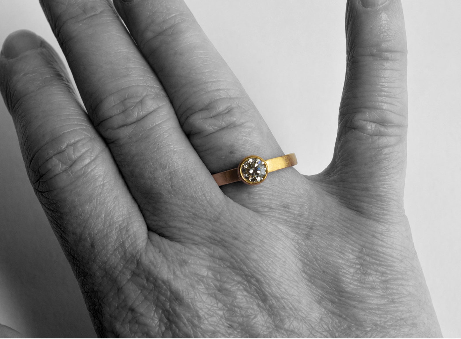 18K Gold Diamond Ring .50 Ct. Diamond Wedding Ring Eco - Etsy